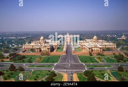 Aerial view the new presidential palace complex in the center of Grozny ...