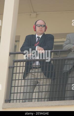 Prince Albert II of Monaco looks on prior to the UEFA Champions League ...