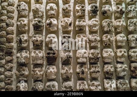 Tzompantli Stone, Templo Mayor, Mexico City, Mexico Stock Photo - Alamy