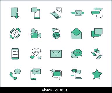 Notification alert Vector Line Icons. Mute, Notice, Notification Bell ...