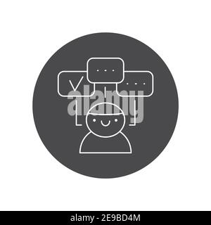 multi tasking line icon, outline symbol, vector illustration, concept ...