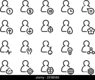 key person line icon, outline symbol, vector illustration, concept sign ...