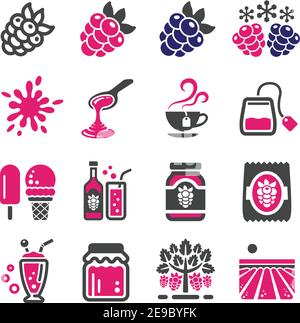 jam blackberry line icon vector illustration Stock Vector Image & Art ...