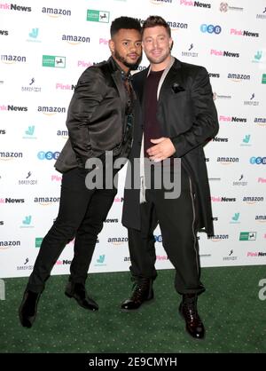 Duncan James and his partner Rodrigo Reis depart the annual TV Choice ...