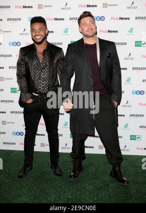 Duncan James and his partner Rodrigo Reis depart the annual TV Choice ...