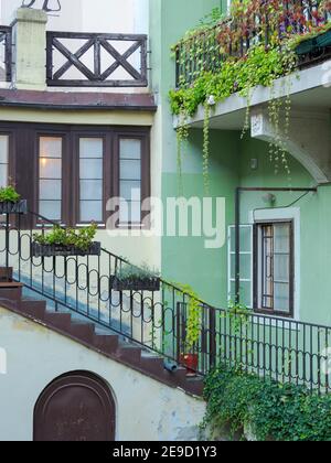 Backyard. Sopron in Transdanubia in the west of Hungary close to the ...