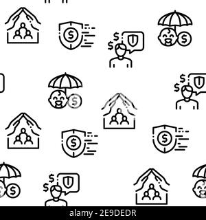 Insurance All-purpose Seamless Pattern Vector Stock Vector Image & Art ...