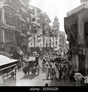 c. 1880s India - street scene, Bombay, Mumbai Stock Photo - Alamy