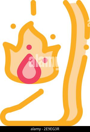 burning pain legs color icon vector illustration Stock Vector Image ...