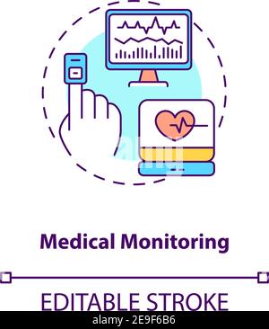 Healthcare automation concept. Illustration of robotics and digital technology enhancing medical ...