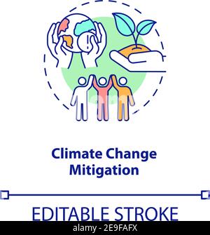 Climate change mitigation concept icon Stock Vector Image & Art - Alamy