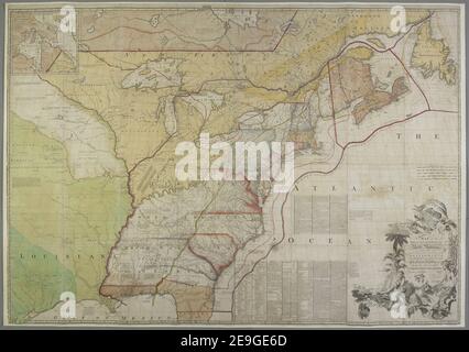 "The British colonies in North America." Map shows important landmarks ...