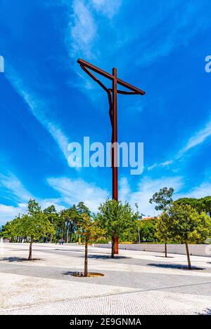 Portugal, Sanctuary of Fatima, the Crucifix, steel cross by Robert ...