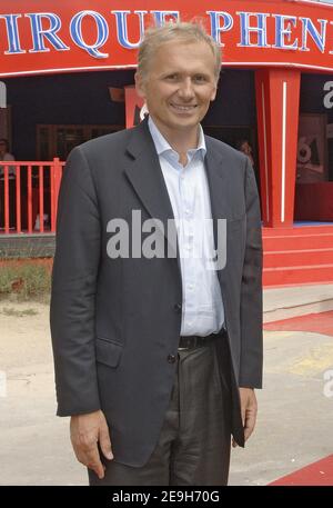 Thomas Valentin at the press conference of the M6 group, held at "Le ...