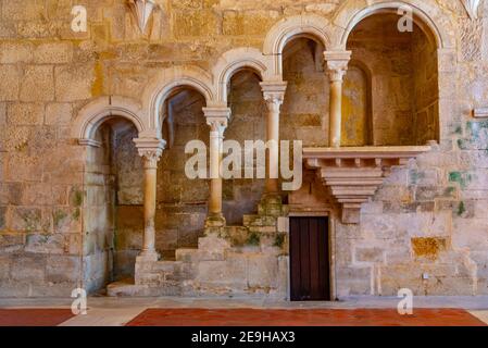 Monastery of Alcobaca: the Chapter House, the room with baroque statues ...