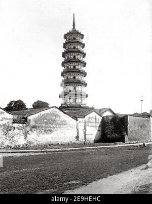 Flowery Pagoda' Canton, Gunagzhou, China, circa 1890s Stock Photo - Alamy