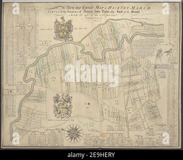 A New and Correct Map of Hackney-Marsh. A Map of Hackney Marsh. 1745 ...