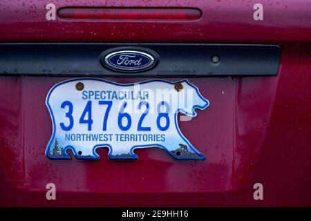 Northwest Territories polar bear shaped license plate, Yellowknife ...