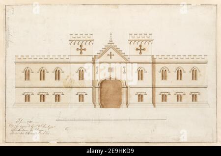 Design for a building at Eythrope House in Buckinghamshire. A plan and ...