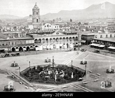 Late 19th century photograph - Lima Cathedral, Peru Stock Photo - Alamy