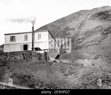 Late 19th century photograph - Funicular Railway Vesuvius, Italy Stock ...