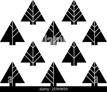 Fir trees set Stock Vector Image & Art - Alamy