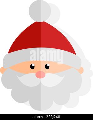 Santa claus beard isolated on red background. Label for party or ...
