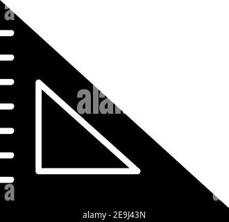 Stationery angle ruler, illustration, vector on a white background ...