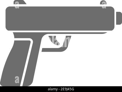 Silver pistol on a white background. Vector illustration Stock Vector ...