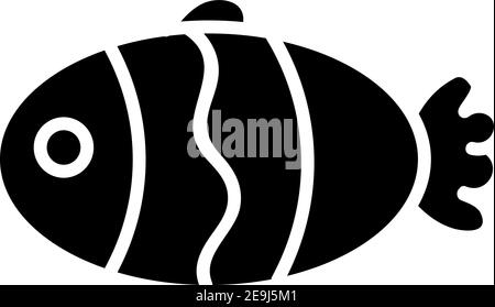 Vector round sea or river fish and waves line logo icon. Simple modern ...