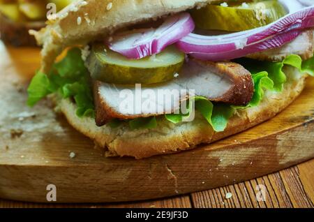 Butifarra Sandwich -Essential Peruvian Ham Sandwich Stock Photo - Alamy