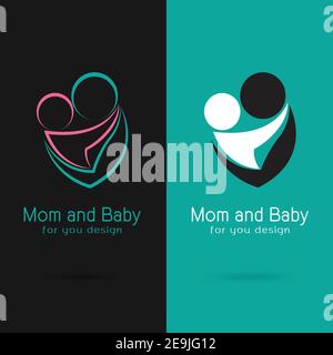 Mother's Day Icon. Black on White Background With Shadow. Vector ...