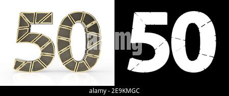 Celebrating 50 Anniversary emblem template design with gold numbers ...