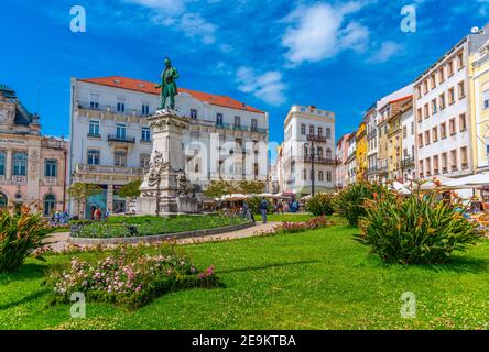 COIMBRA, PORTUGAL, MAY 20, 2019: Monument to Joaquim António de Aguiar ...