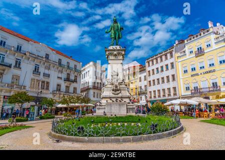 COIMBRA, PORTUGAL, MAY 20, 2019: Monument to Joaquim António de Aguiar ...
