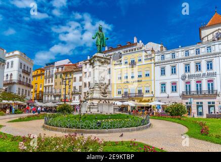 COIMBRA, PORTUGAL, MAY 20, 2019: Monument to Joaquim António de Aguiar ...