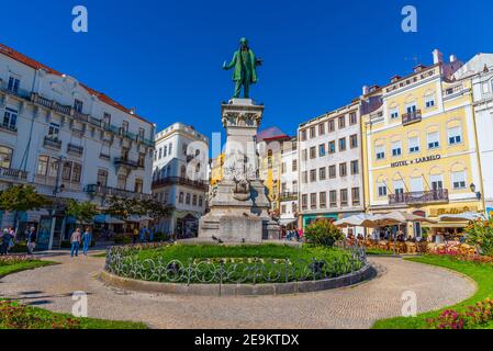 COIMBRA, PORTUGAL, MAY 20, 2019: Monument to Joaquim António de Aguiar ...