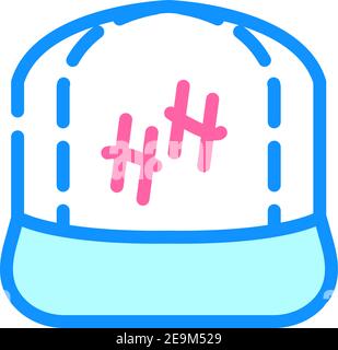 cap rapper flat icon color illustration Stock Vector Image & Art - Alamy