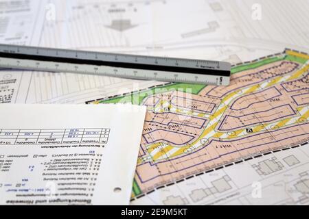 Symbol image: Urban Development plan Stock Photo - Alamy