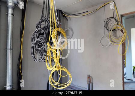 Professional electrical installation on a shell Stock Photo - Alamy