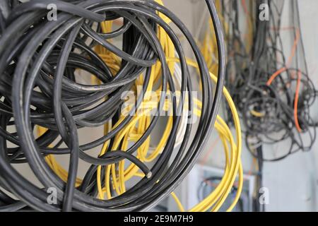 Professional electrical installation on a shell Stock Photo - Alamy