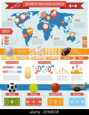 Sports competition infographics with world map diagrams winner gold ...
