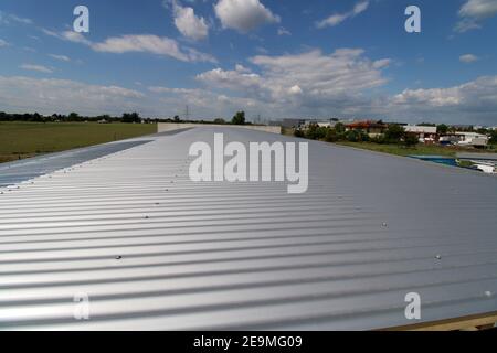Barrel vault roof on a new warehouse Stock Photo - Alamy