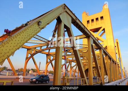 Tower Bridge - infrastructure in Sacramento, California, USA Stock ...