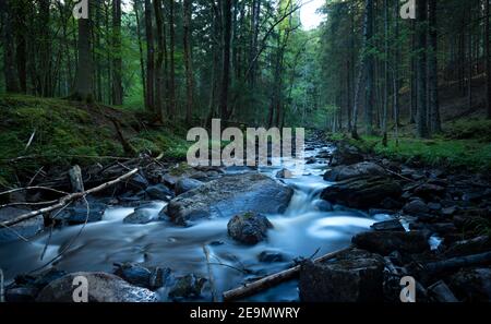 Low shutter speed of beautiful waterfalls, Plitvice lakes national park ...