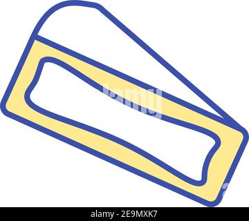 camembert cheese color icon vector illustration Stock Vector Image ...