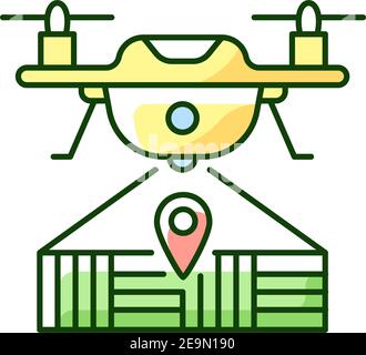 drone mapping color icon vector illustration Stock Vector Image & Art ...
