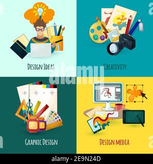 Color palette guide icons set vector color Stock Vector Image & Art - Alamy