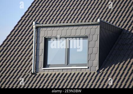 Dormer with slate cladding Stock Photo - Alamy