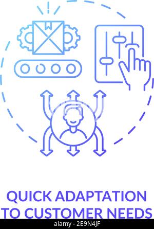 Quick adaptation to customer needs concept icon Stock Vector Image ...